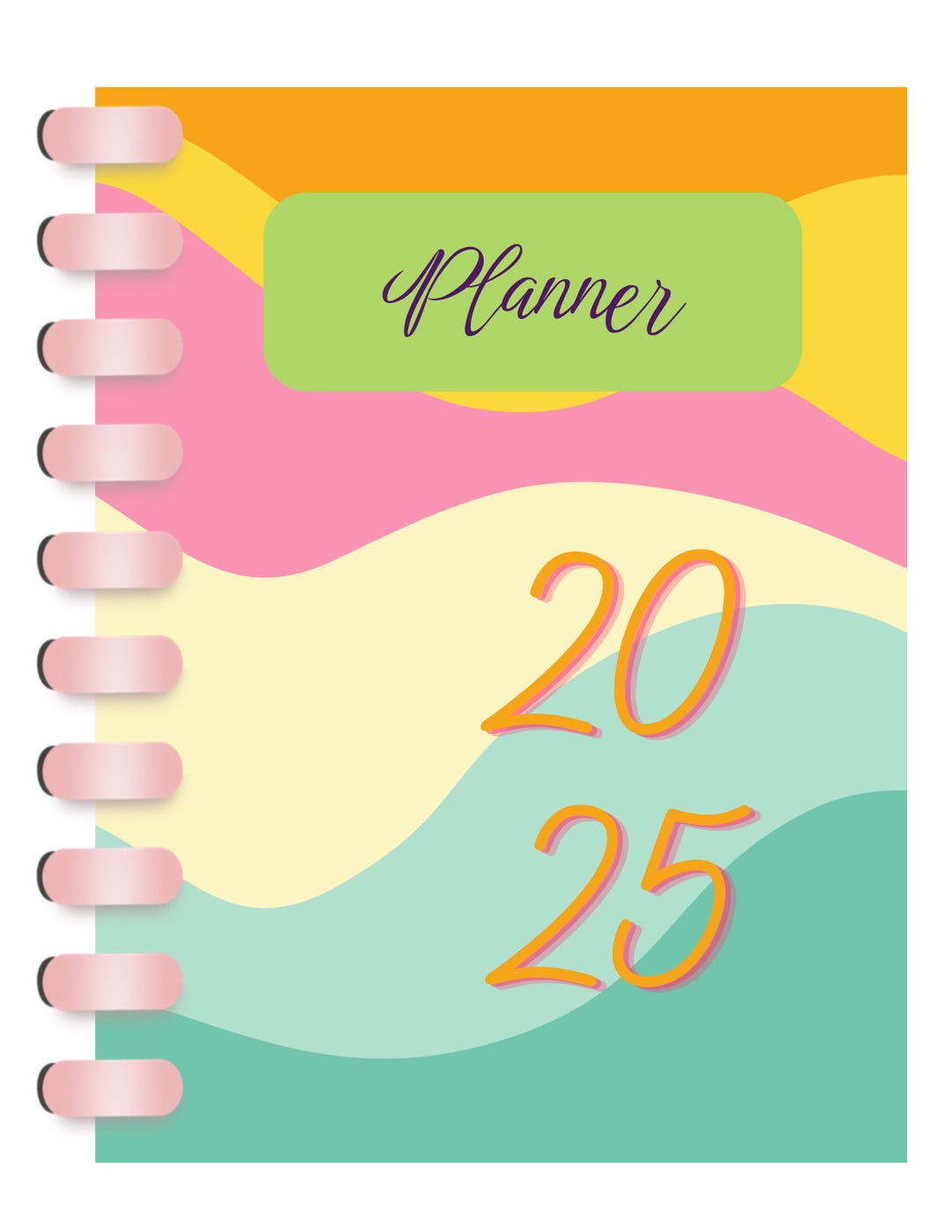 Bright Colors Calendar - Etsy