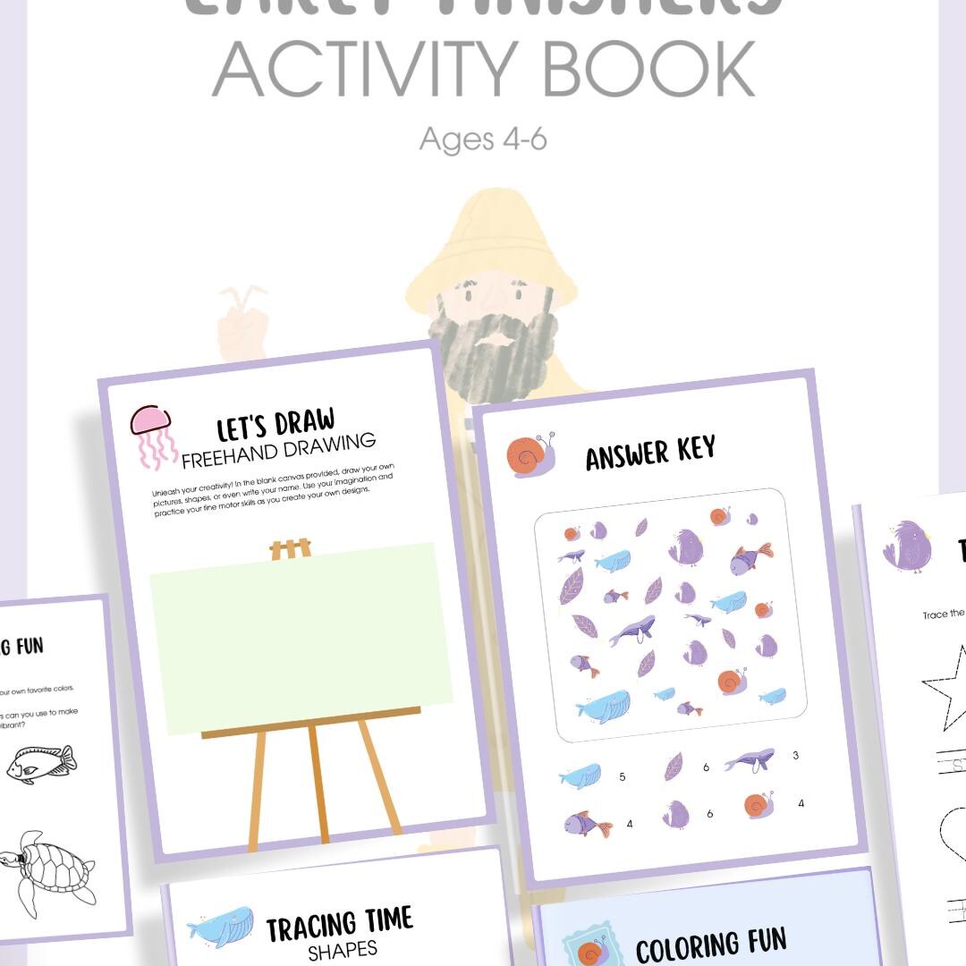 Early Finishers Activity Book for Kids | Fun and Educational Printable ...