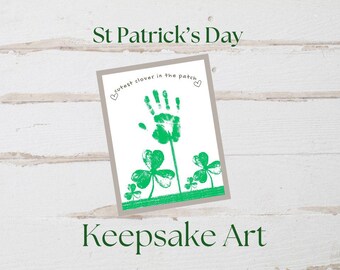 Printable St. Patrick's Day Handprint Art Craft for Kids, Keepsake Art ...