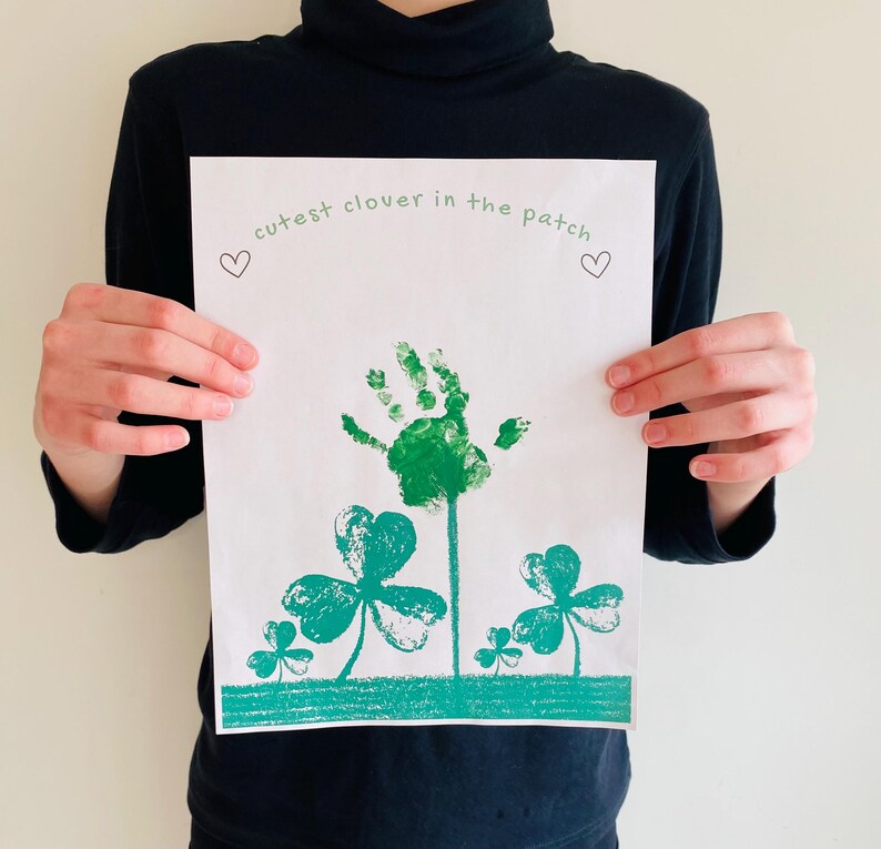PRINTABLE St. Patrick's Day Handprint Art Craft for Kids, Keepsake Art ...