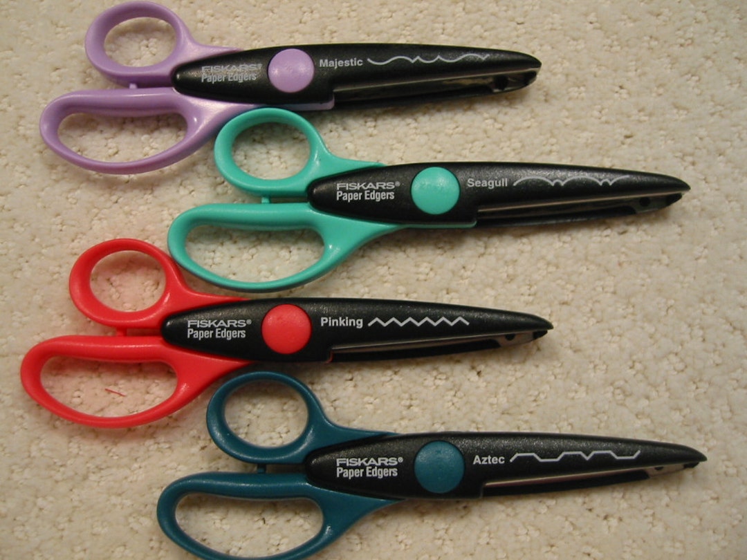 Fiskars Paper Edgers - Set of 4 - Gently Used Scissors - Made Iin Korea ...