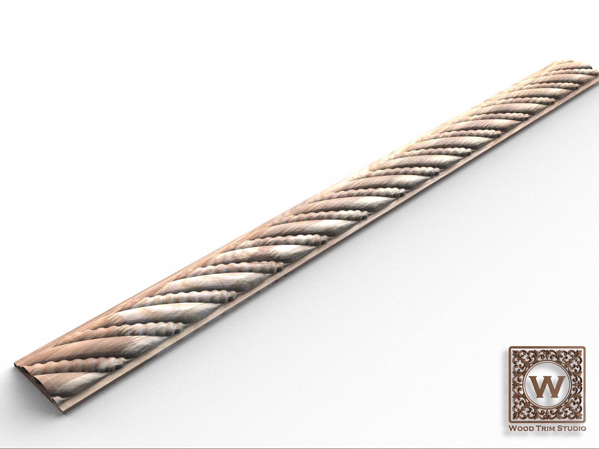 Twisted Rope Decorative Wood Border | Classic Architectural Molding ...