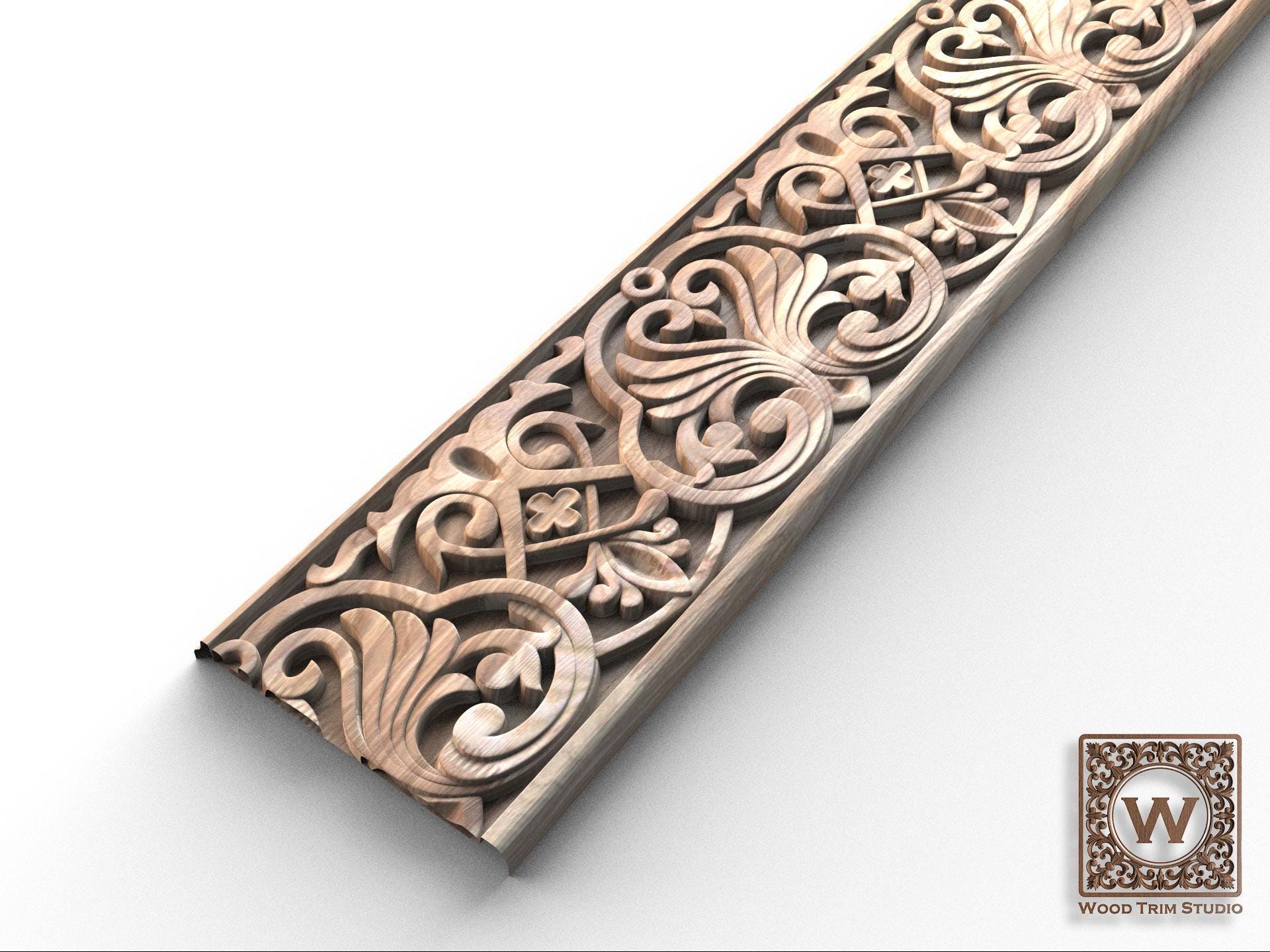 Carved Wood Molding – Ornate Floral Scroll Trim for Furniture & Walls ...