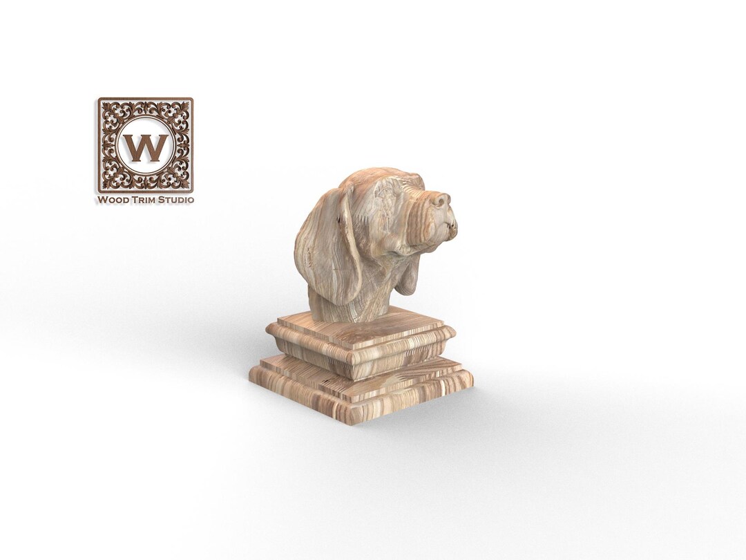 Beagle Dog Bust on Wooden Base - Etsy