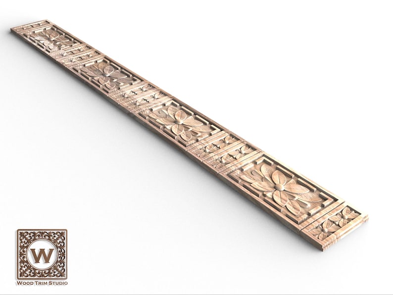 Carved Wood Molding With Floral Pattern | Decorative Trim for Classic ...