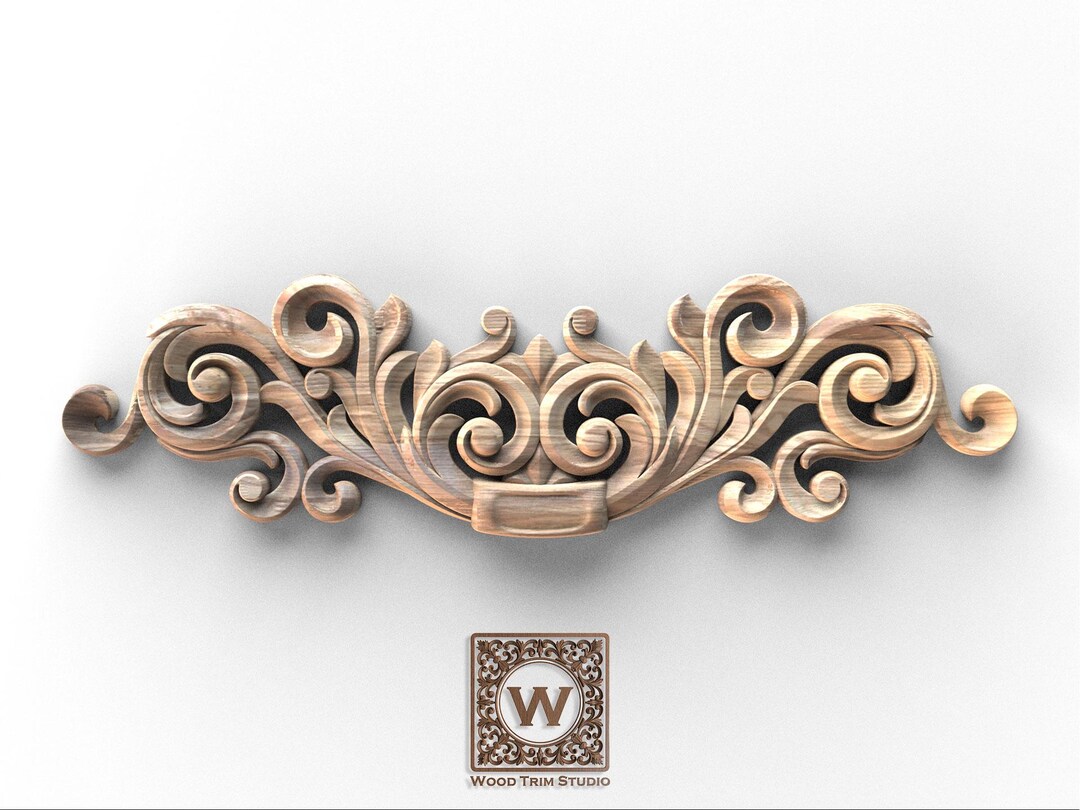 Swirl Leaf Scroll Applique With Symmetrical Center Feature - Etsy
