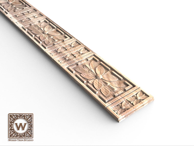 Carved Wood Molding With Floral Pattern | Decorative Trim for Classic ...