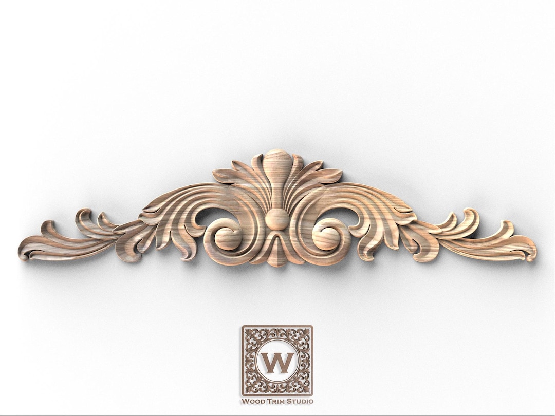 Decorative Scroll and Leaf Applique for Mirror or Cabinet Top - Etsy