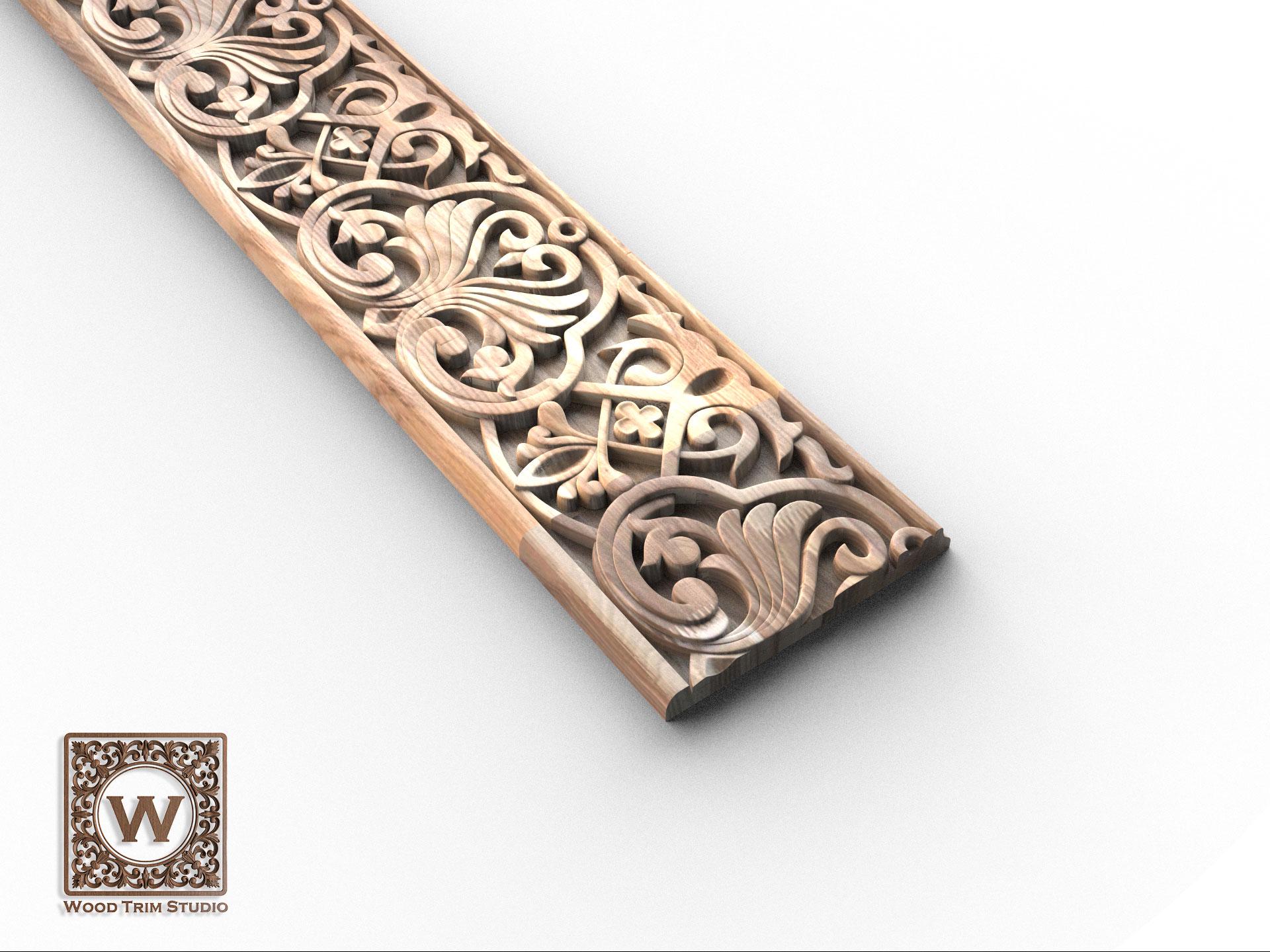 Carved Wood Molding – Ornate Floral Scroll Trim for Furniture & Walls ...