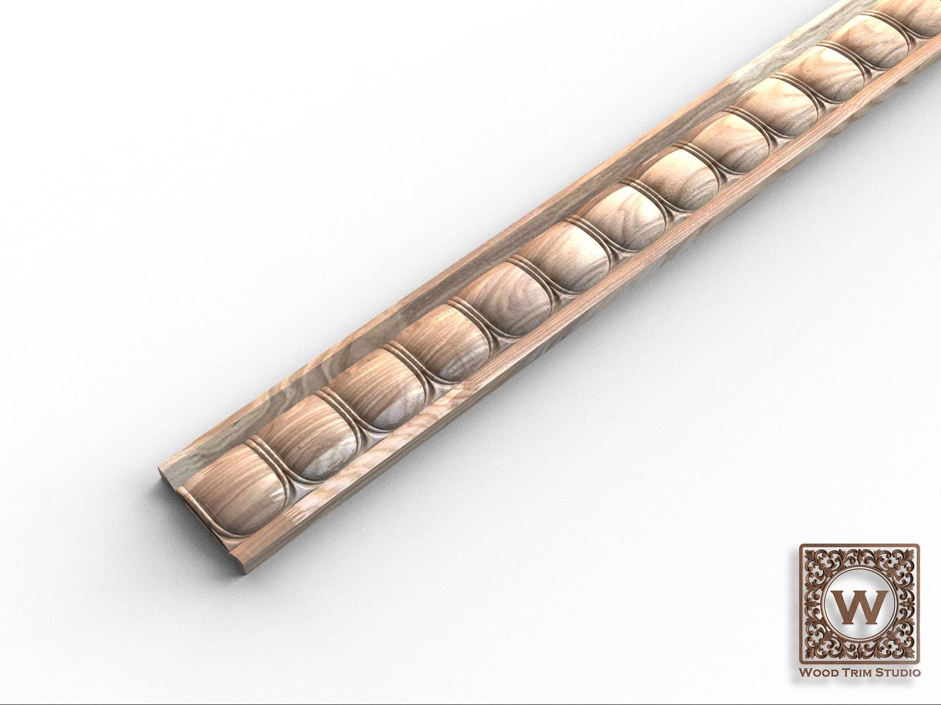 Wood Border With Egg-and-dart Pattern | Classic Interior Applique - Etsy