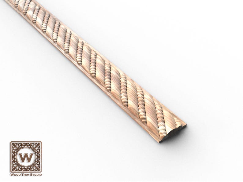 Twisted Rope Decorative Wood Border | Classic Architectural Molding ...