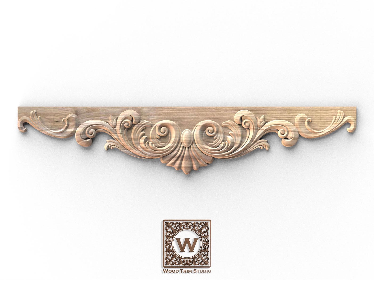 Decorative Crown Molding – Shell & Scroll Carved Wood Applique - Etsy
