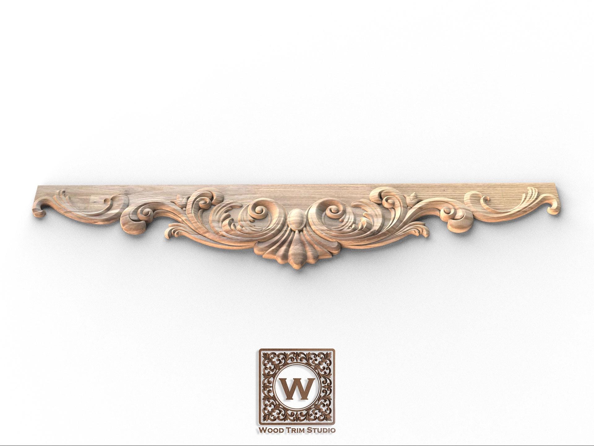 Decorative Crown Molding – Shell & Scroll Carved Wood Applique - Etsy