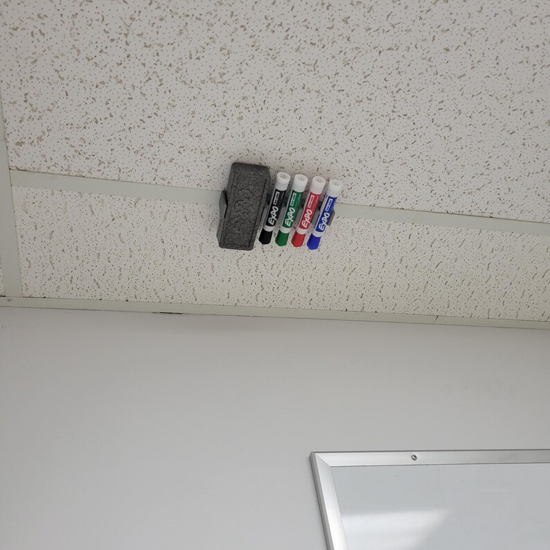 Magnetic Dry Erase Marker Holder - Securely Holds 4 Markers and Eraser ...