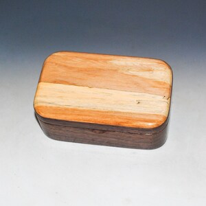 Spalted Elm on Walnut Wooden Trinket Box - Handmade in the USA by ...