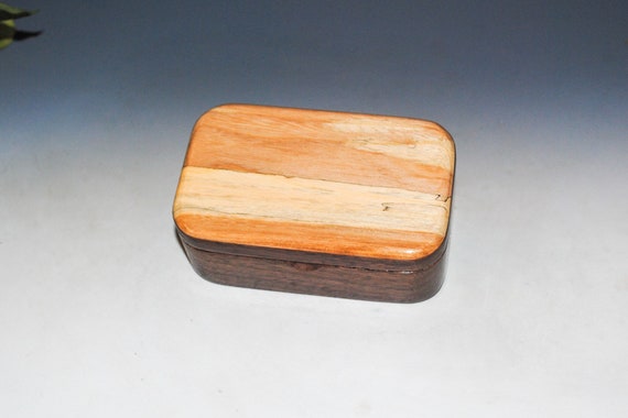 Spalted Elm on Walnut Wooden Trinket Box Handmade in the USA - Etsy