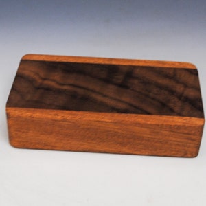 Slide Top Small Wood Box of Mahogany With Figured Walnut USA - Etsy