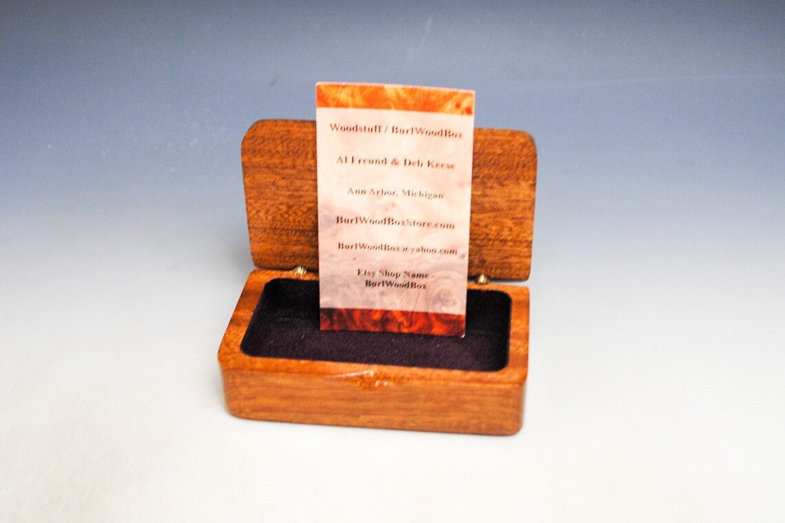 Very Small Wooden Box of Mahogany With Zebrawood by - Etsy