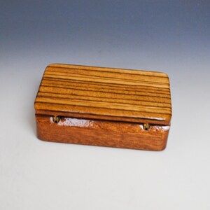 Very Small Wooden Box of Mahogany With Zebrawood by Burlwoodbox ...