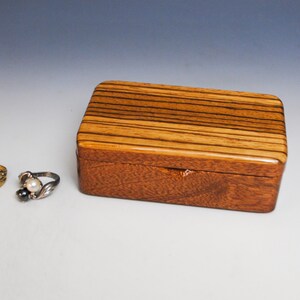 Very Small Wooden Box of Mahogany With Zebrawood by Burlwoodbox ...