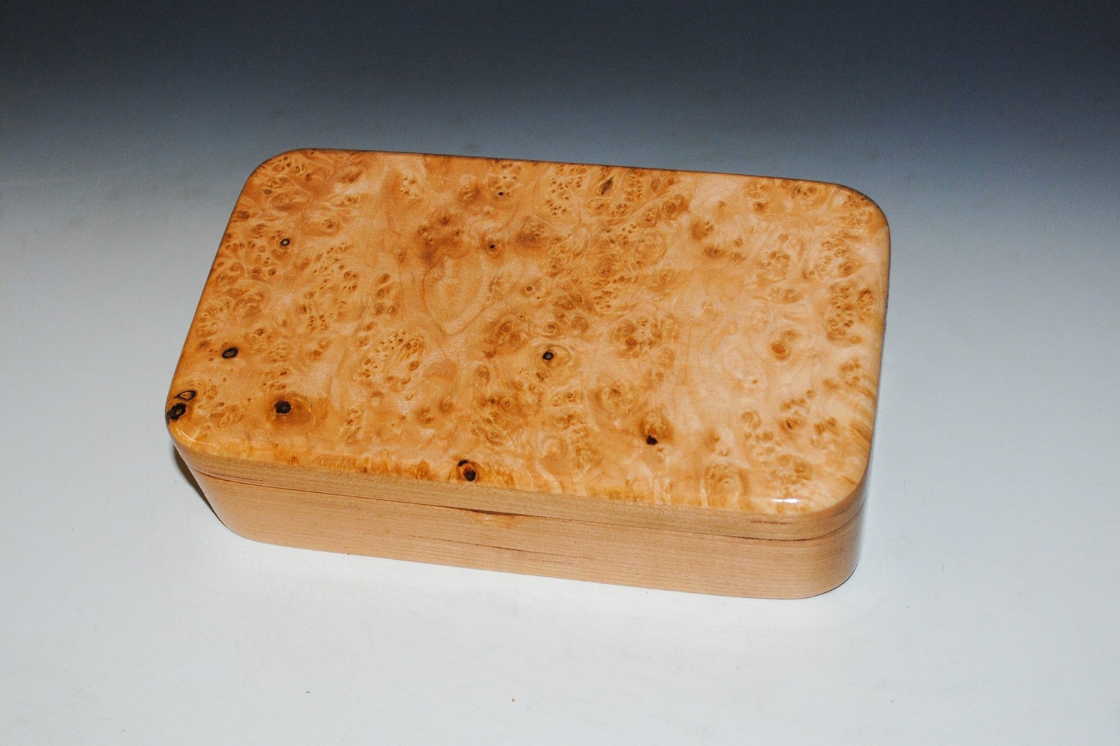 Wooden Box of Maple Burl on Cherry Handmade Wood Box by | Etsy
