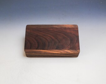 Slide Top Small Wood Box of Walnut With Figured Walnut USA Made by ...