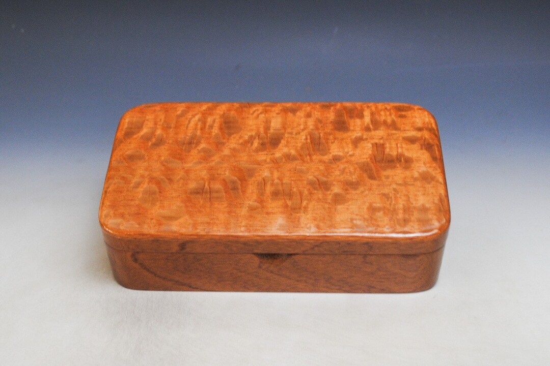 Handmade Wooden Box of Lacewood on Mahogany by Burlwoodbox - Etsy