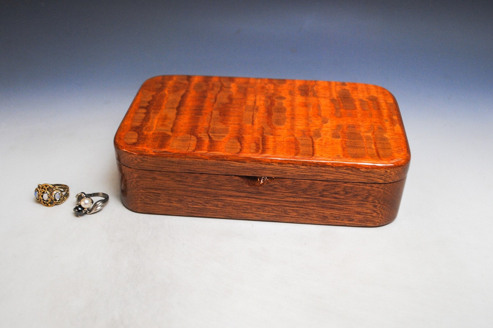Handmade Wooden Box of Lacewood on Mahogany by Burlwoodbox - Etsy