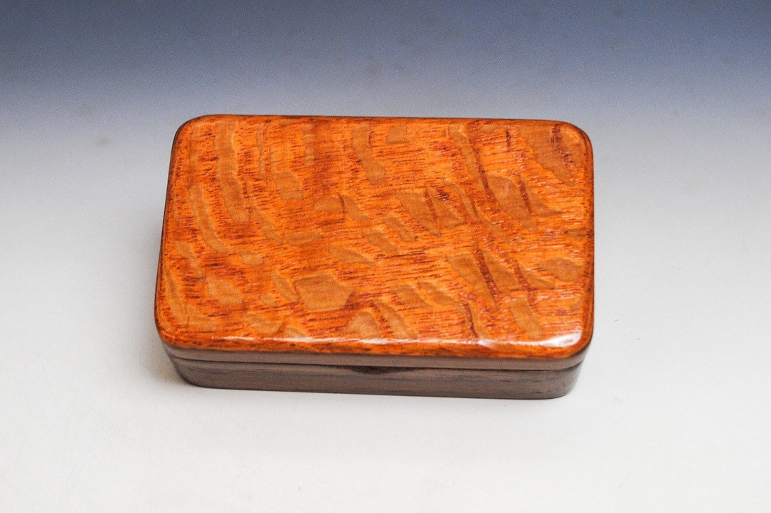 Very Small Wooden Box With Lid of Walnut & Lacewood - Handmade in ...