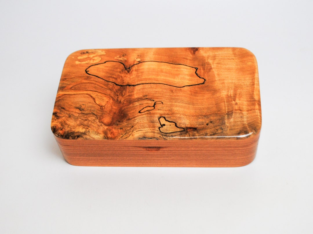 Wooden Box of Spalted Maple on Cherry Handmade by Burlwoodbox Small ...