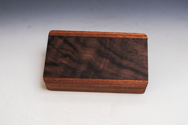 Slide Top Small Wood Box of Mahogany With Figured Walnut USA - Etsy