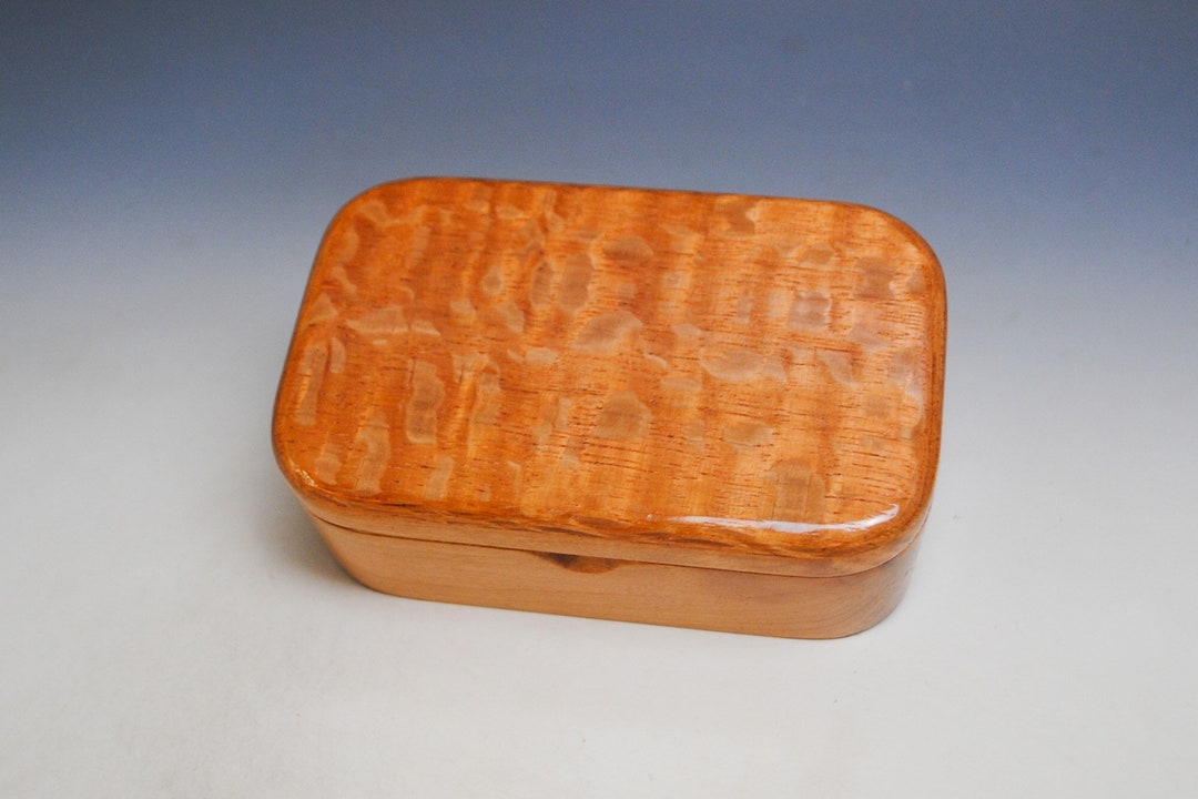 Wooden Trinket Box of Lacewood on Cherry - Handmade in the USA by ...