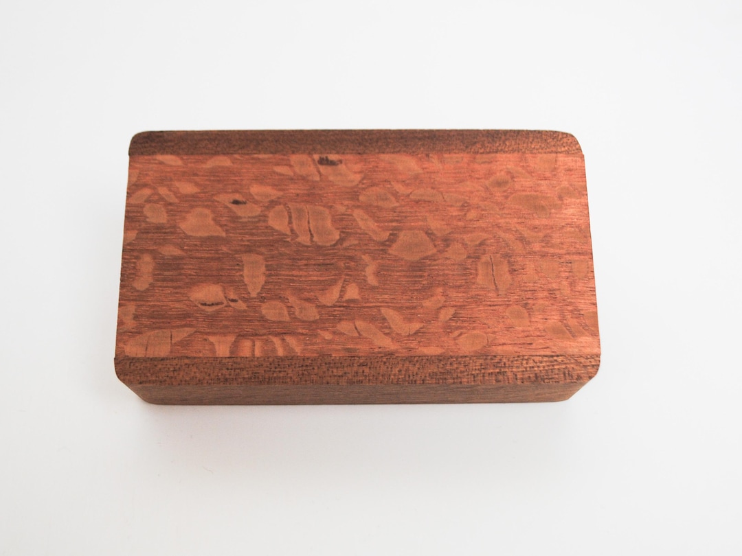 Mahogany & Lacewood Slide Top Wood Box - Food Safe Finish - Etsy