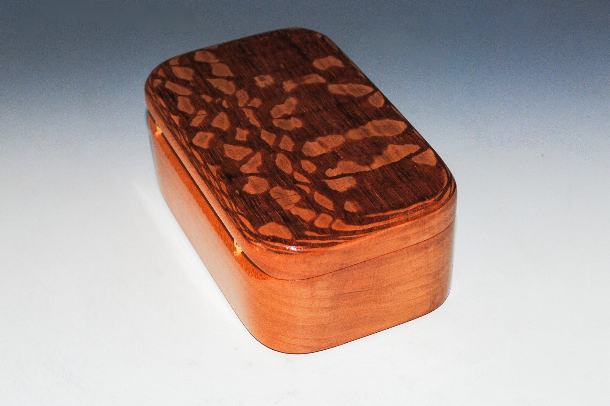 Wooden Trinket Box of Lacewood on Cherry Handmade in the USA | Etsy