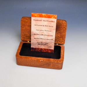 Very Small Wooden Box of Mahogany With Zebrawood by Burlwoodbox ...