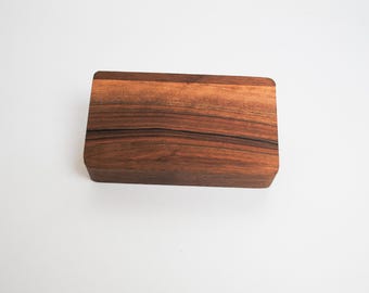 Slide Top Small Wood Box of Walnut With Spalted Maple USA Made by ...