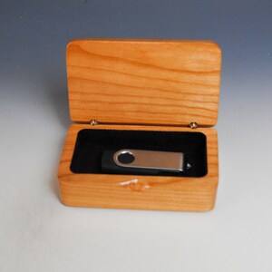 Very Small Wooden Box of Cherry With Maple Burl by Burlwoodbox USA Made ...