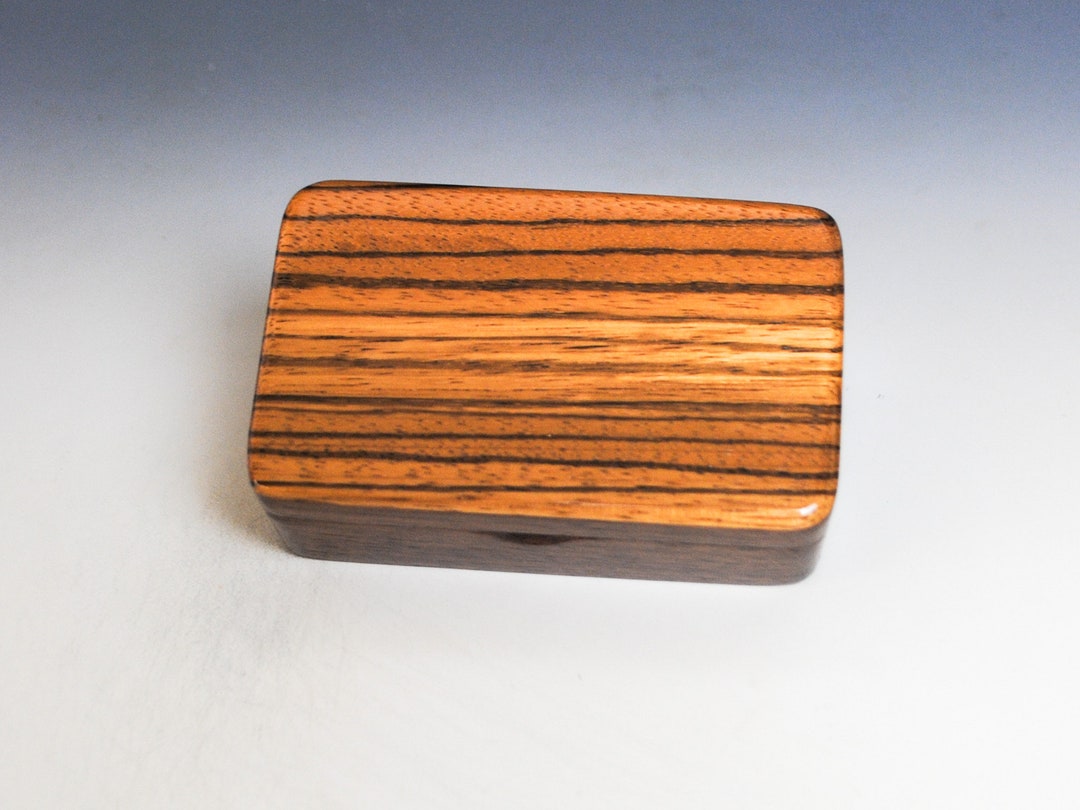 Very Small Wooden Box of Walnut With Zebrawood by Burlwoodbox ...