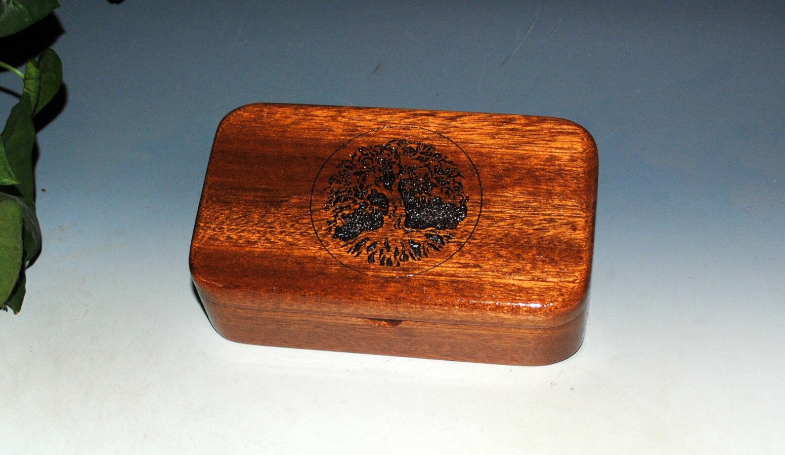 Tree of Life Engraved Wooden Treasure Box of Mahogany | Etsy