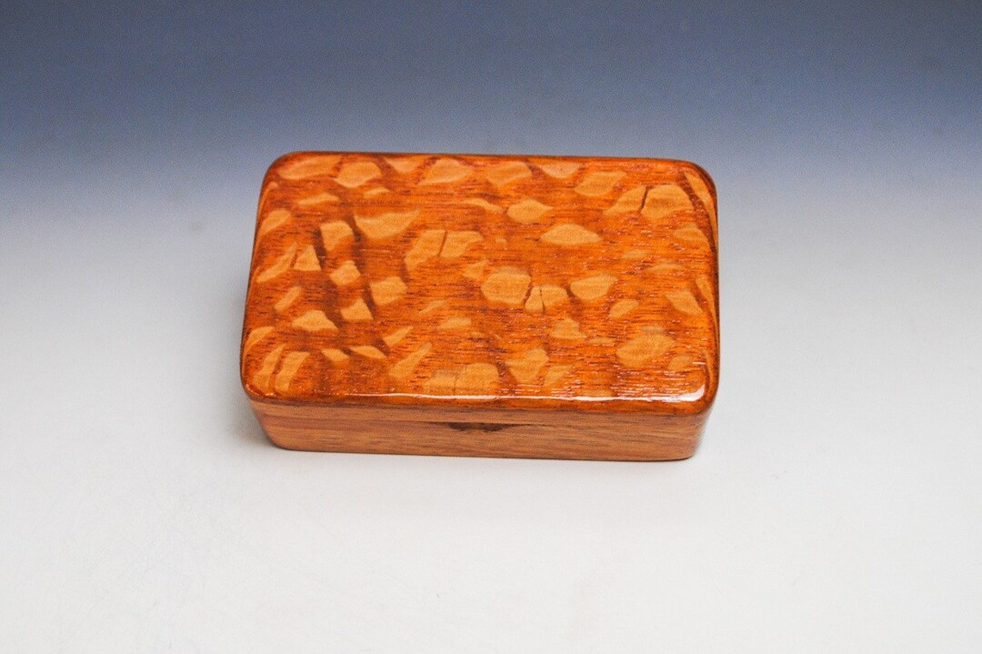 Very Small Wooden Box of Mahogany & Lacewood Handmade in - Etsy