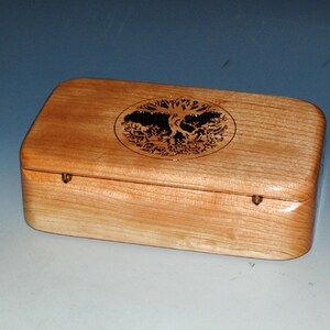 Wooden Box With Tree of Life Engraved on Cherry in Our Treasure Box ...