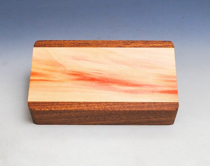 Slide Top Small Wood Box of Mahogany With Spalted Box Elder - Etsy