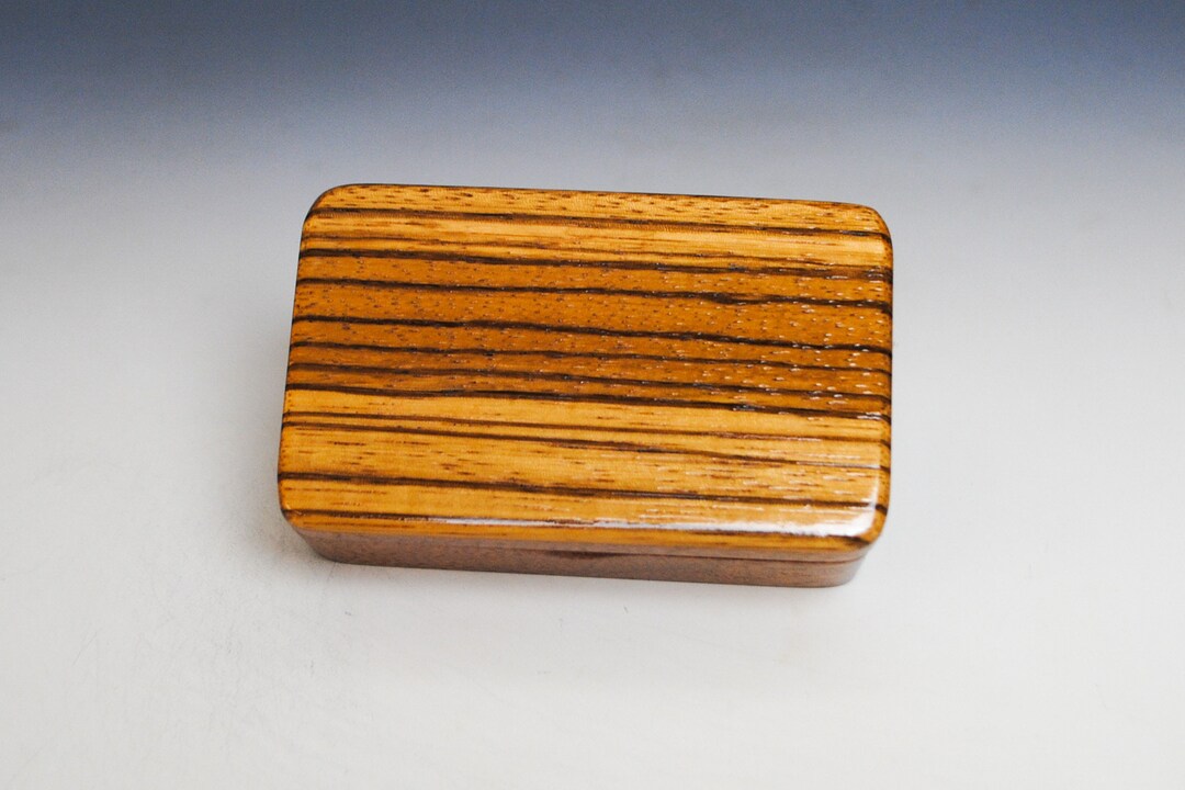 Very Small Wooden Box of Mahogany With Zebrawood by Burlwoodbox ...