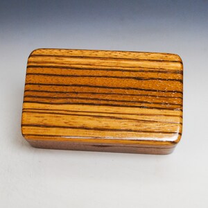 Very Small Wooden Box of Mahogany With Zebrawood by Burlwoodbox ...