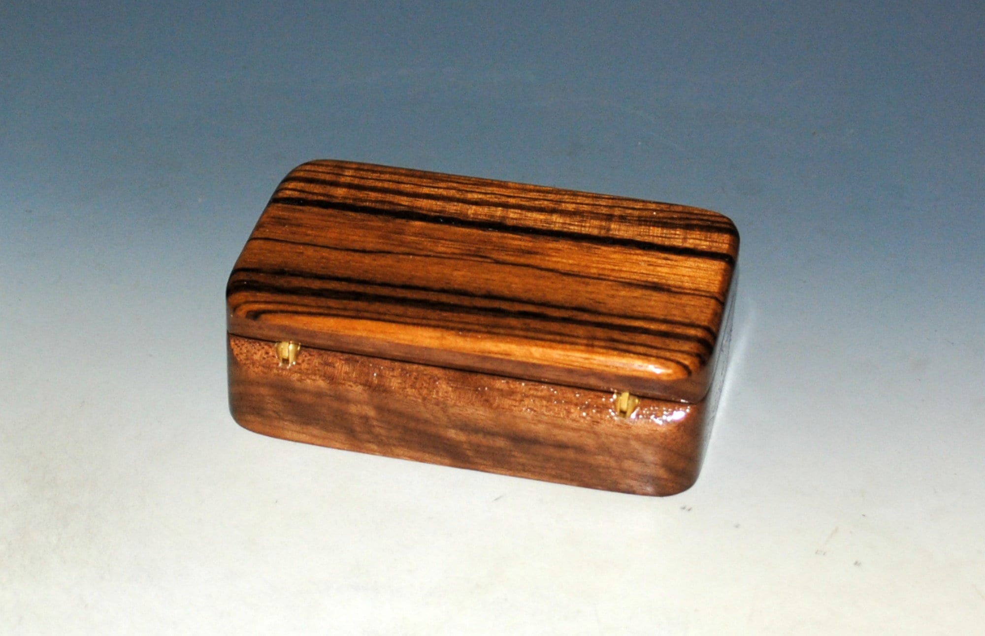 Very Small Wooden Box of Walnut With Zebrawood by BurlWoodBox | Etsy