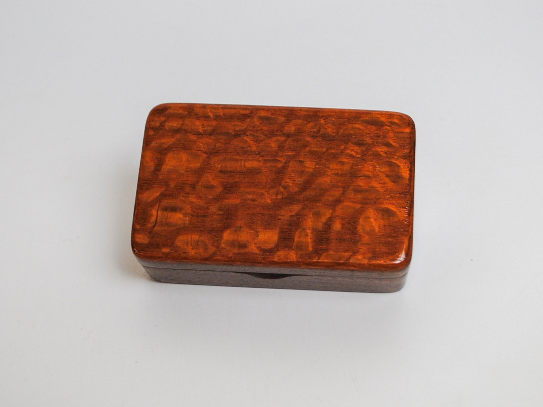 Small Wooden Box With Lid of Walnut & Lacewood Handmade in America by ...