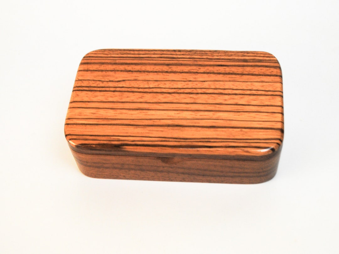 Wooden Treasure Box of Zebrawood on Walnut - Handmade Wood Box by ...