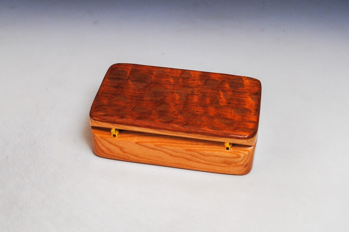 Very Small Wooden Box of Cherry & Lacewood Handmade by | Etsy