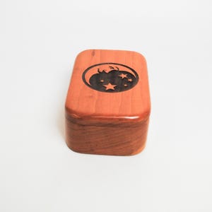 Wooden Box With Moon & Stars of Cherry Handmade Box for Treasures ...
