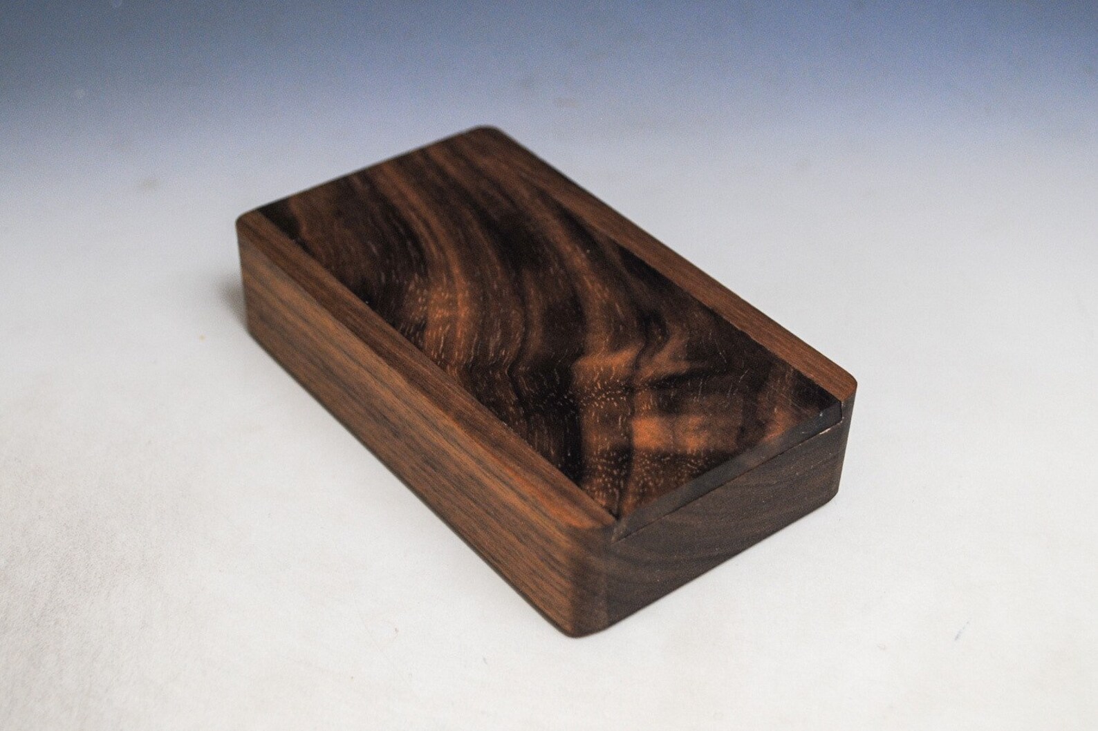 Slide Top Small Wood Box of Walnut With Figured Walnut USA - Etsy